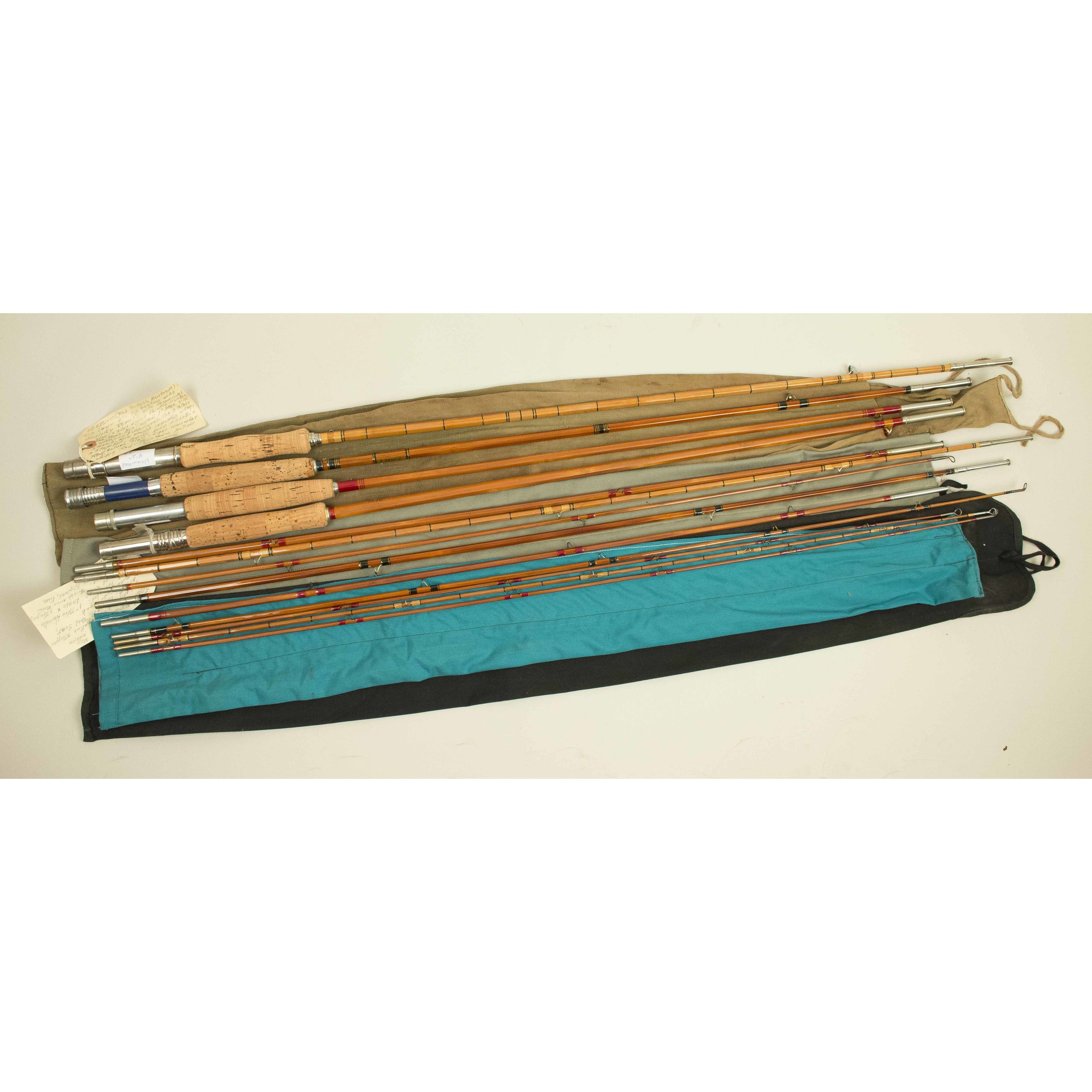 4 Vintage Split Bamboo Fly Rods | Witherell's Auction House