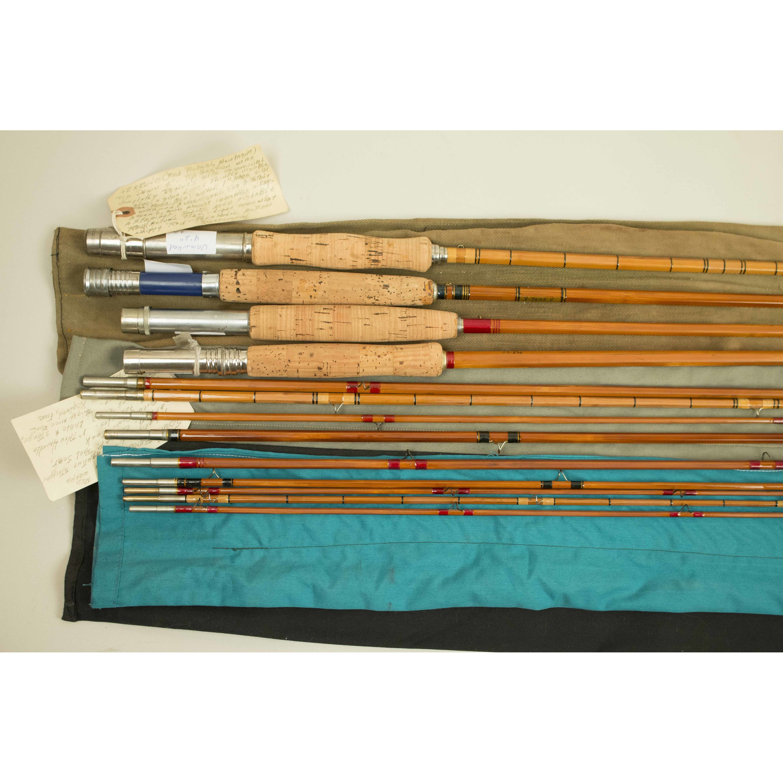 4 Vintage Split Bamboo Fly Rods | Witherell's Auction House