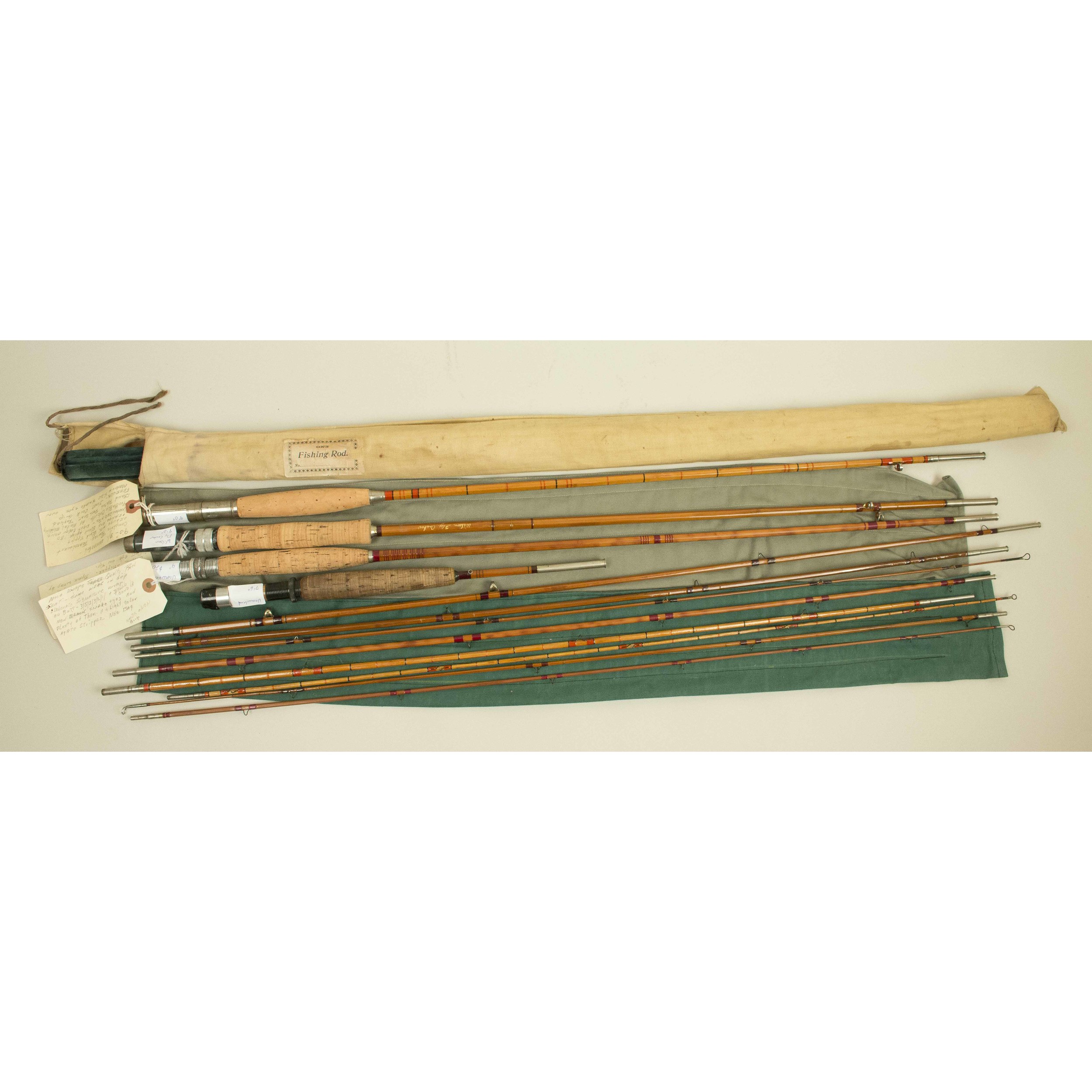 4 Vintage Split Bamboo Fly Rods | Witherell's Auction House