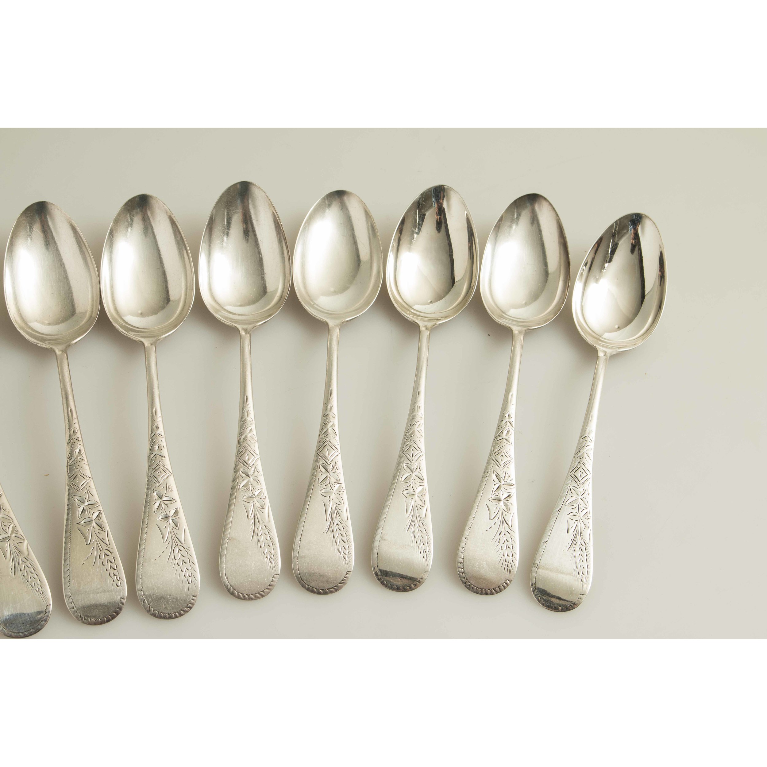 Sterling Silver Flatware, Wheat Engraved Pattern | Witherell's Auction ...