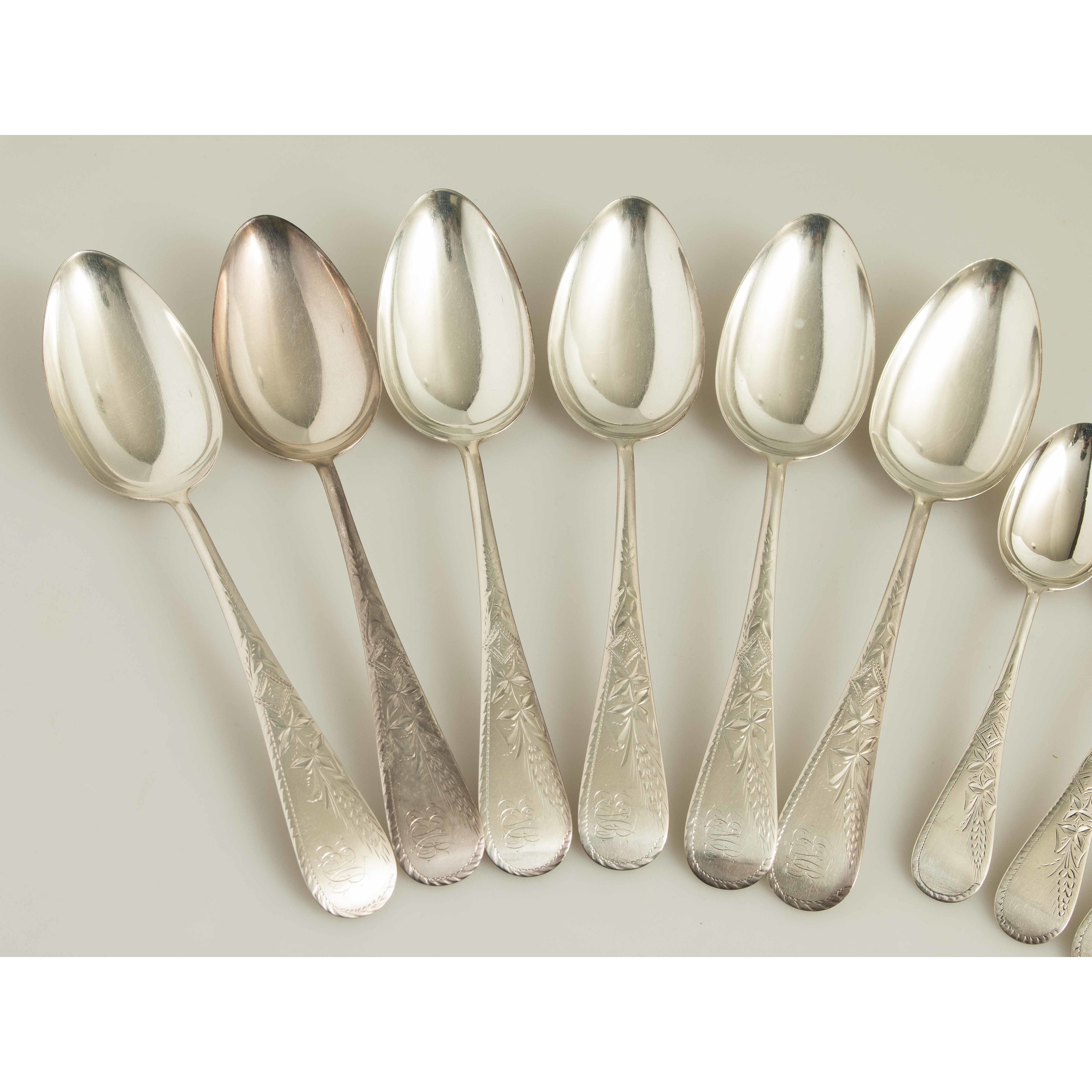 Sterling Silver Flatware, Wheat Engraved Pattern | Witherell's Auction ...