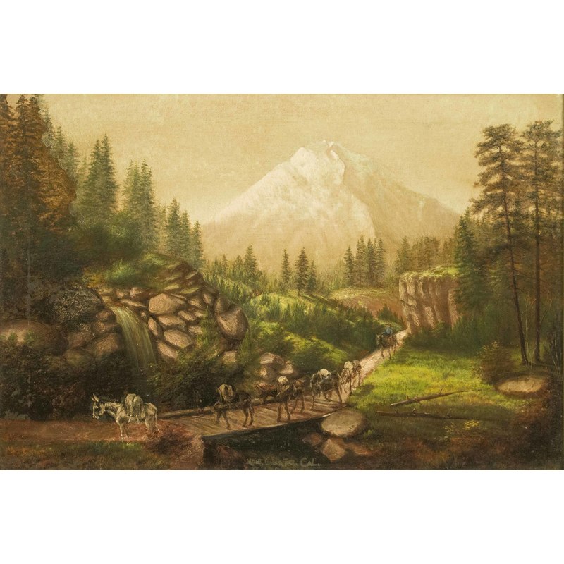 M. Hicks Painting "The Pack Trail 1852" | Witherell's Auction House