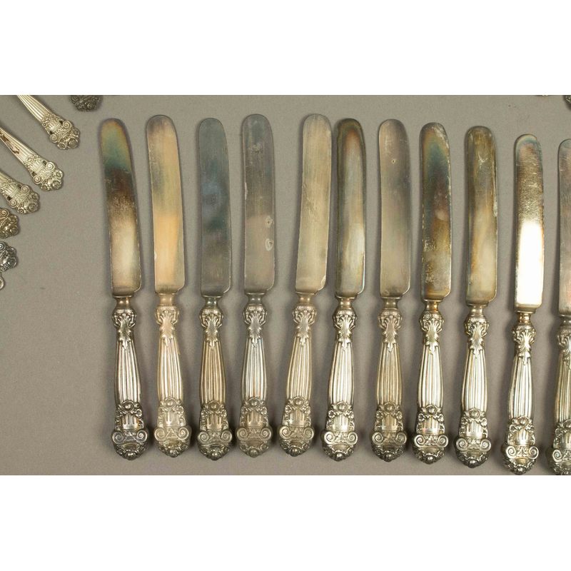 45 Piece "Georgian" Sterling Silver Flatware Set by Towle, 1898 ...
