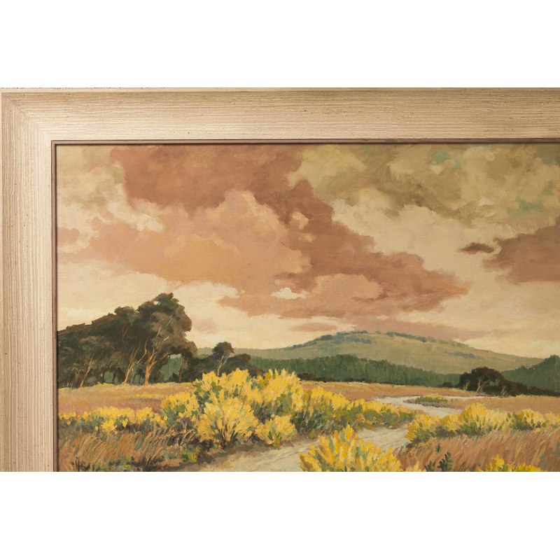 Harold Ward (California, 1889-1973) Painting, "Yellow Bushes ...