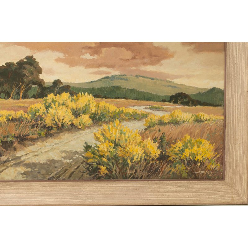 Harold Ward (California, 1889-1973) Painting, "Yellow Bushes ...