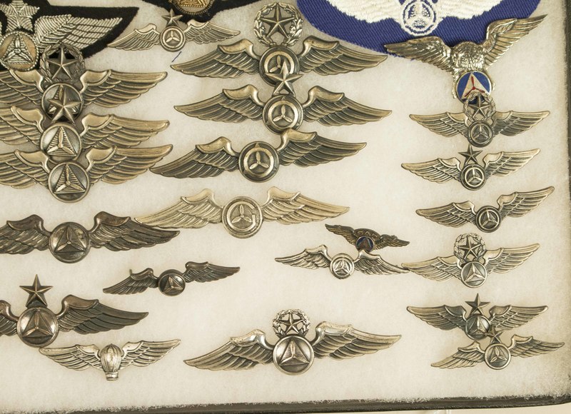 Civil Air Patrol Wing and Badge Collection, some sterling, plus USAAC ...