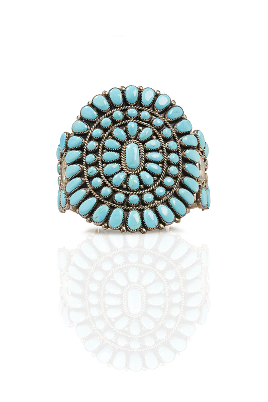 Francis M. Begay Navajo Silver Turquoise Cuff | Witherell's Auction House