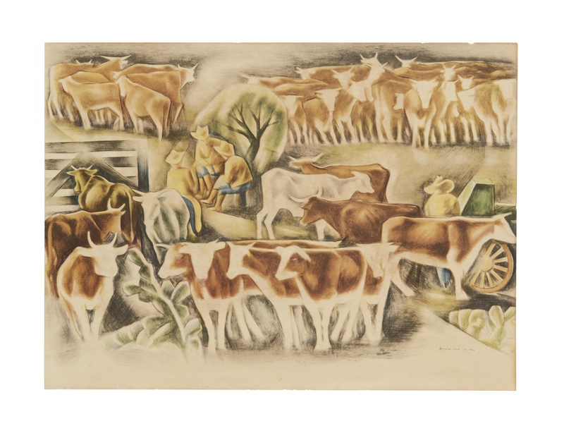 Howard Cook (1901-1980) Print, San Antonio Courthouse | Witherell's ...