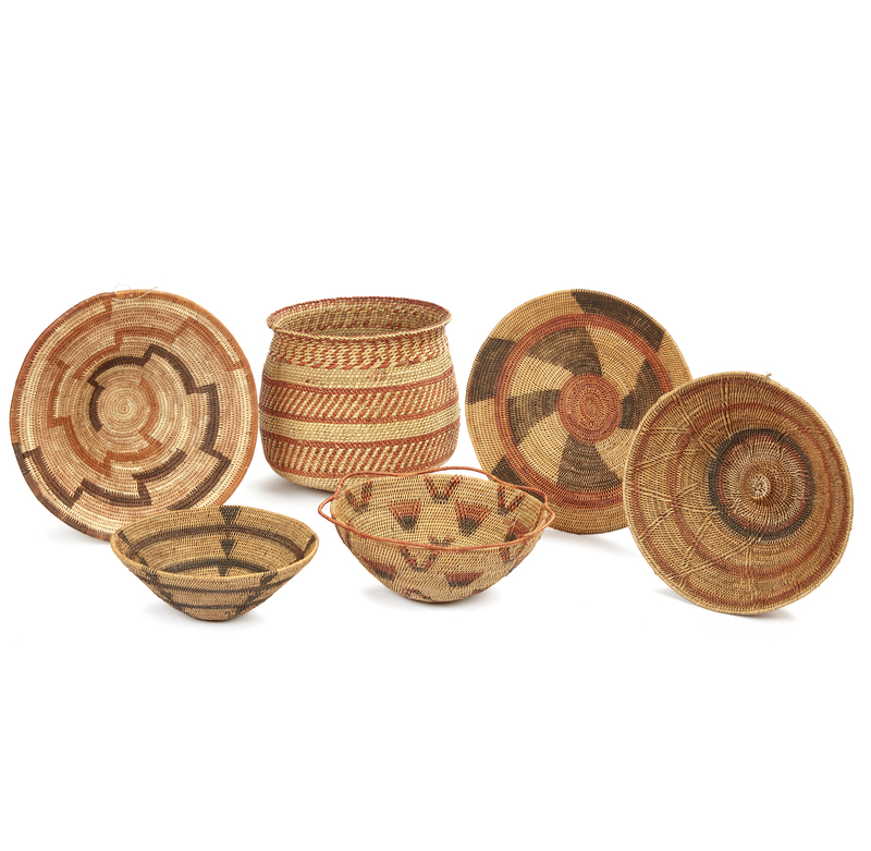 Four Lozi / Mbundu, Zambia “Makenge” Baskets, Hehe, Tanzania Basket ...