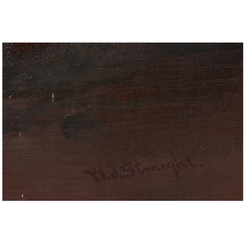 Wesley J. Straight (1855-1922) Landscape Painting | Witherell's Auction ...