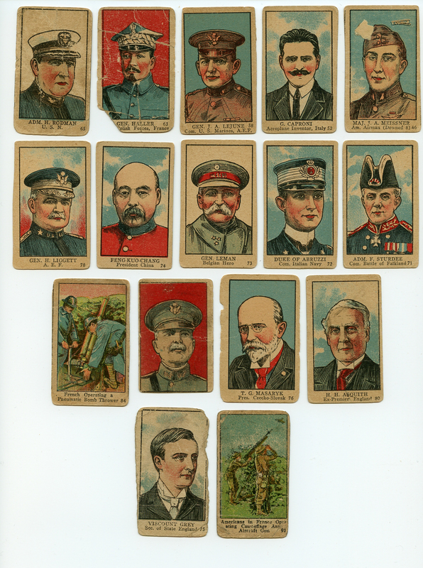 World War I Leaders, Scenes, Insignia Trading Cards (W545), c. 1920 ...
