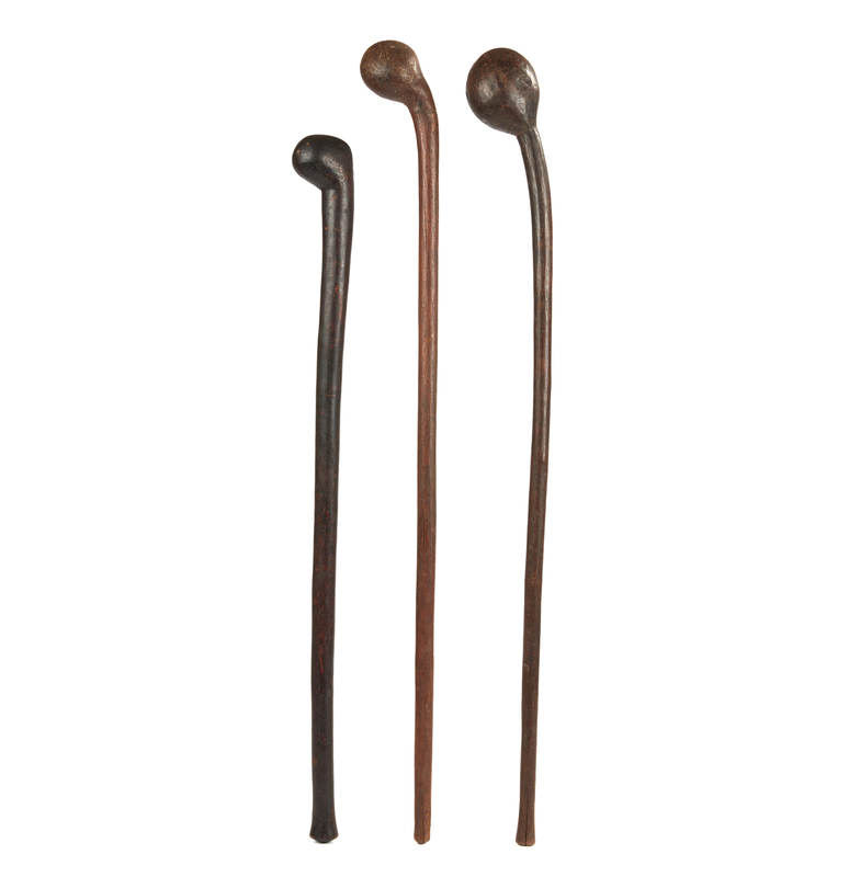 Three East African Wood Knobkerrie | Witherell's Auction House