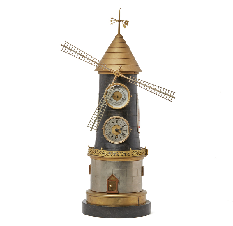 Industrial Style Windmill Clock | Witherell's Auction House
