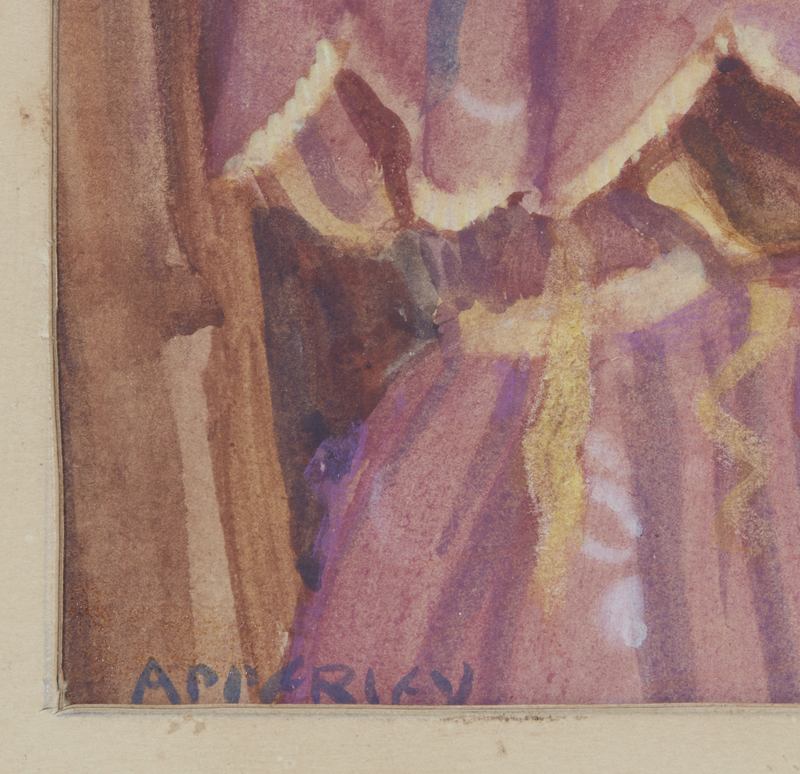 George Wynne Apperley (1884-1960), Watercolor Portrait | Witherell's ...