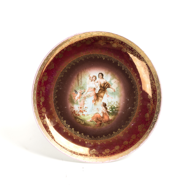 Painted Austrian Porcelain Plate | Witherell's Auction House