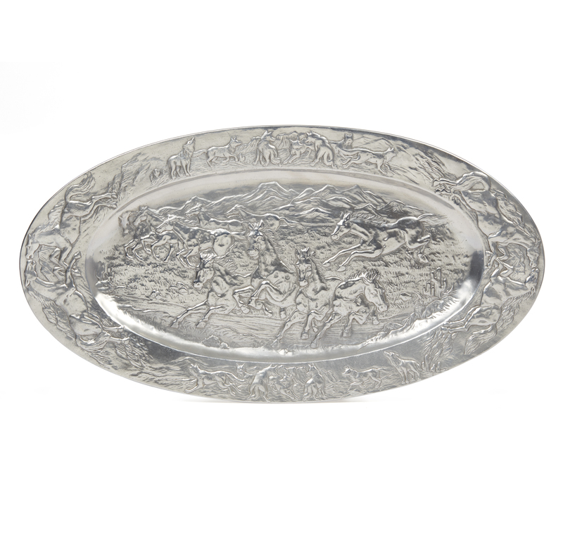 Large Arthur Court Hollowware, Oval Horse Platter | Witherell's Auction ...