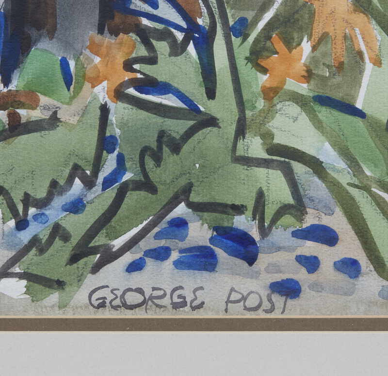 George Post (1906-1997) Watercolor, "Redwood City Home" | Witherell's ...