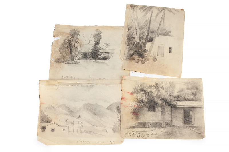 William Gerard Barry (1864-1941) Painting and Sketches of Hawaii ...