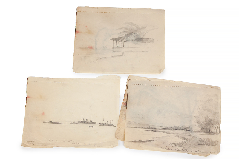 William Gerard Barry (1864-1941) Painting and Sketches of Hawaii ...