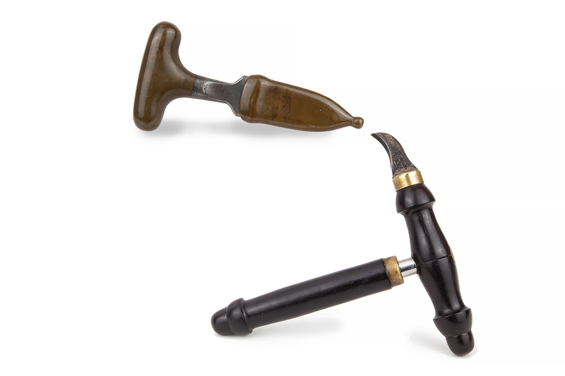 San Francisco Style Push Dagger and Cork Screw | Witherell's Auction House