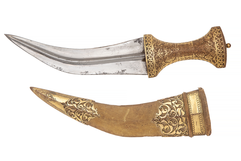 Saudi Jambiya Dagger with Gilt Decoration | Witherell's Auction House