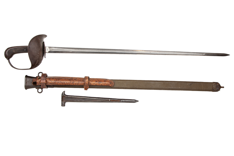 US 1913 Patton Saber Sword dated 1913 with Tent-Pole Scabbard and ...