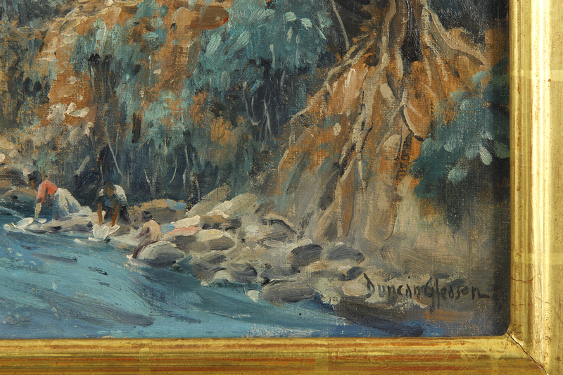 Joe Duncan Gleason (1881-1959) Painting, "Tamazunchole Mexico ...