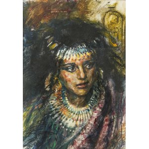 Jerald Silva (Sacramento, b. 1936) Watercolor "Aida" | Witherell's ...