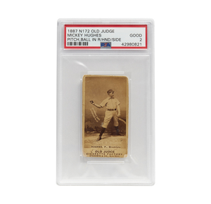 1887 N172 Old Judge Mickey Hughes (PSA, Good, 2) | Witherell's Auction ...
