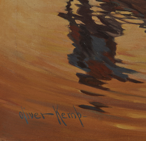 Oliver Kemp (1887-1934) Painting, "Moose Call" | Witherell's Auction House